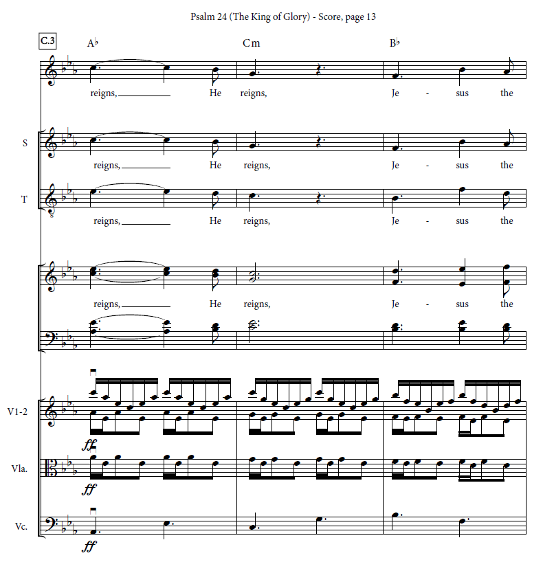 Psalm 24 (The King of Glory): SATB, strings, band - Grace Music