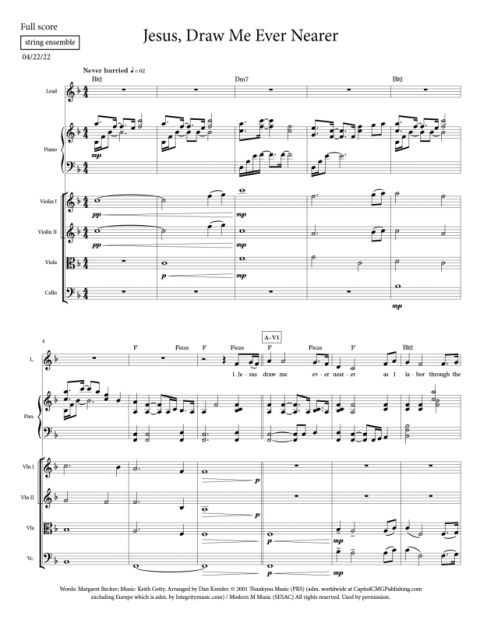 Jesus, Draw Me Ever Nearer - Grace Music