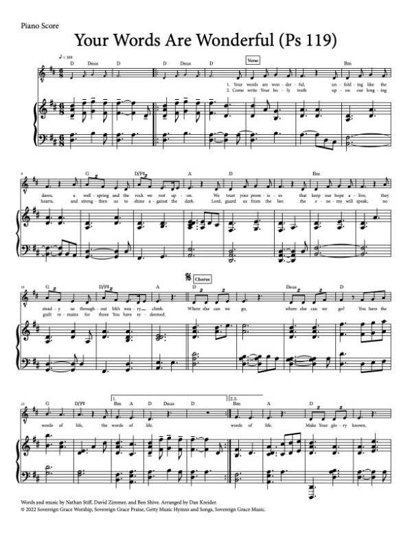 Your Words Are Wonderful (Ps 119) - Grace Music